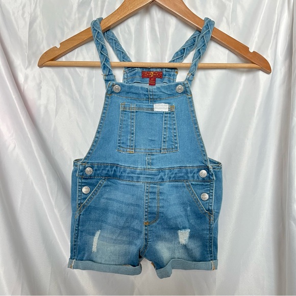 7 For All Mankind | Bottoms | 3t Denim Braided Overalls | Poshmark